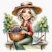 Funny Grandma Clipart Bundle, Granny Vineyard PNG, Grapes, Autumn ...