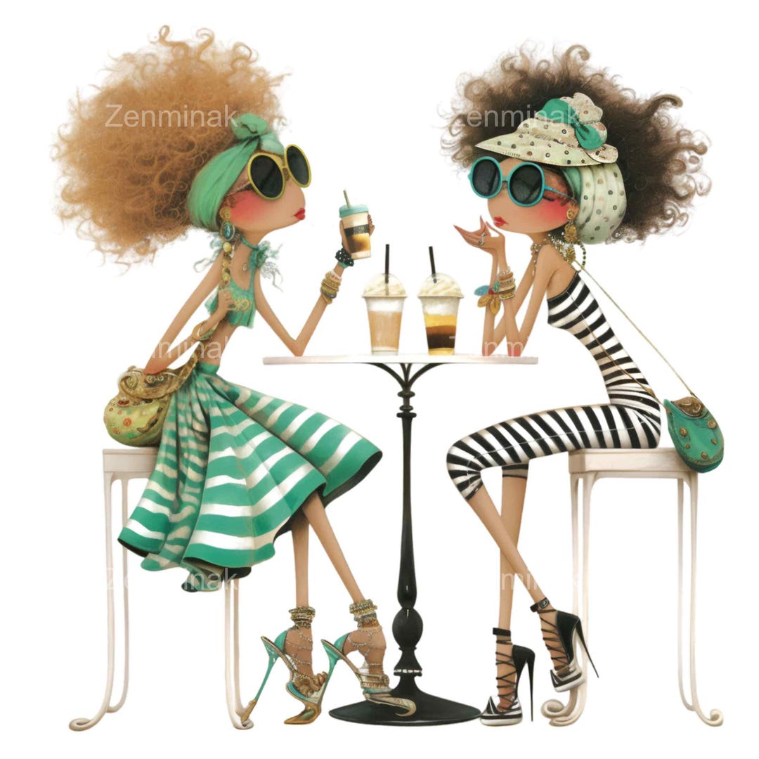 15 PNG Trendy Iced Coffee Girls – PNG Clipart for Planner Stickers ...
