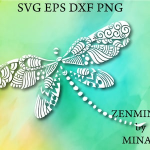 Dragonfly Mandala SVG File Laser, CNC, Cricut - Etsy