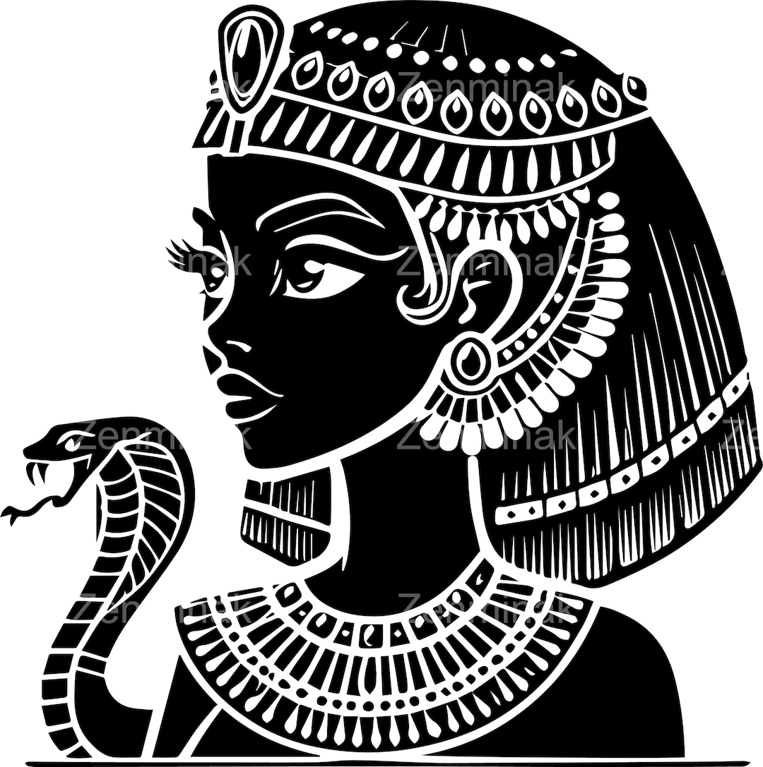 10 SVG Egyptian Queen SVG – Cleopatra Head Cut File – Ancient Woman ...