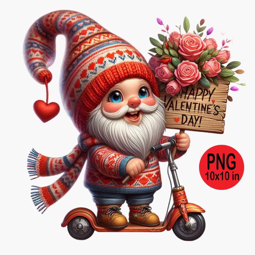 Valentine Gnome Clipart, Happy Valentines Day Clip Art, Valentine ...