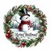 12 PNG Snowman Clipart – Cute Christmas Wreath With Snowman and ...