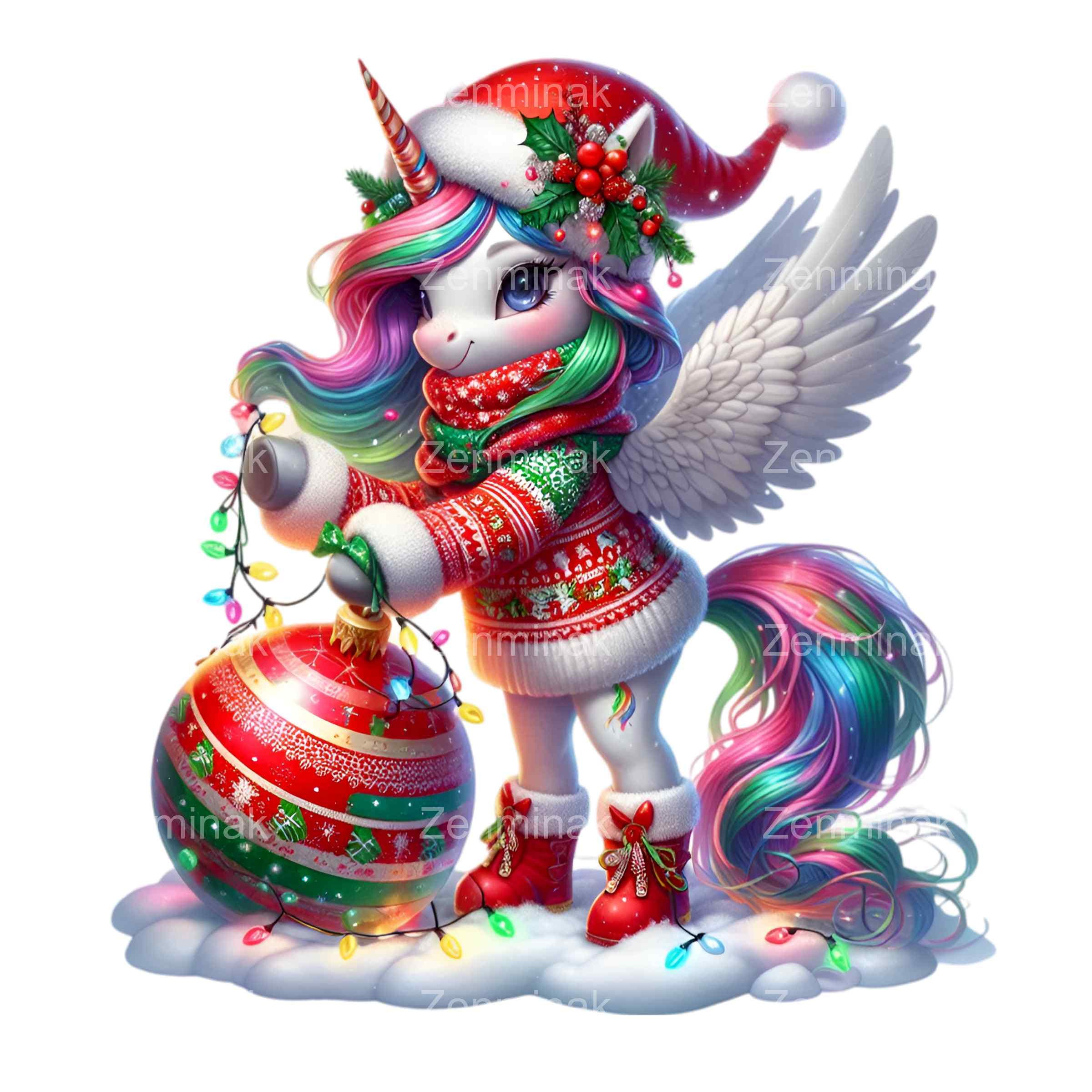 15 PNG Christmas Unicorn Clipart – Cute Unicorn With Wings PNG ...