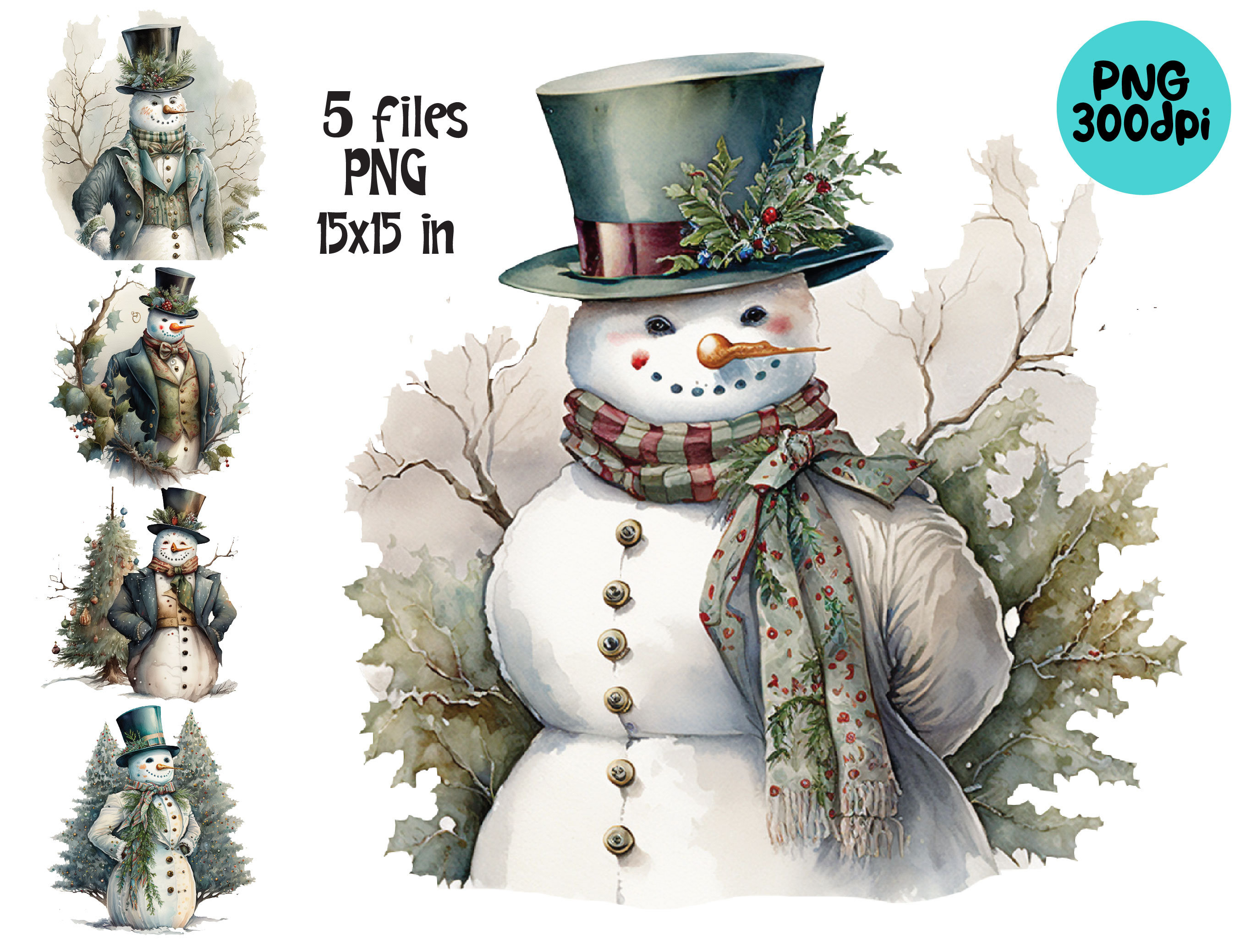 Retro Snowman Images