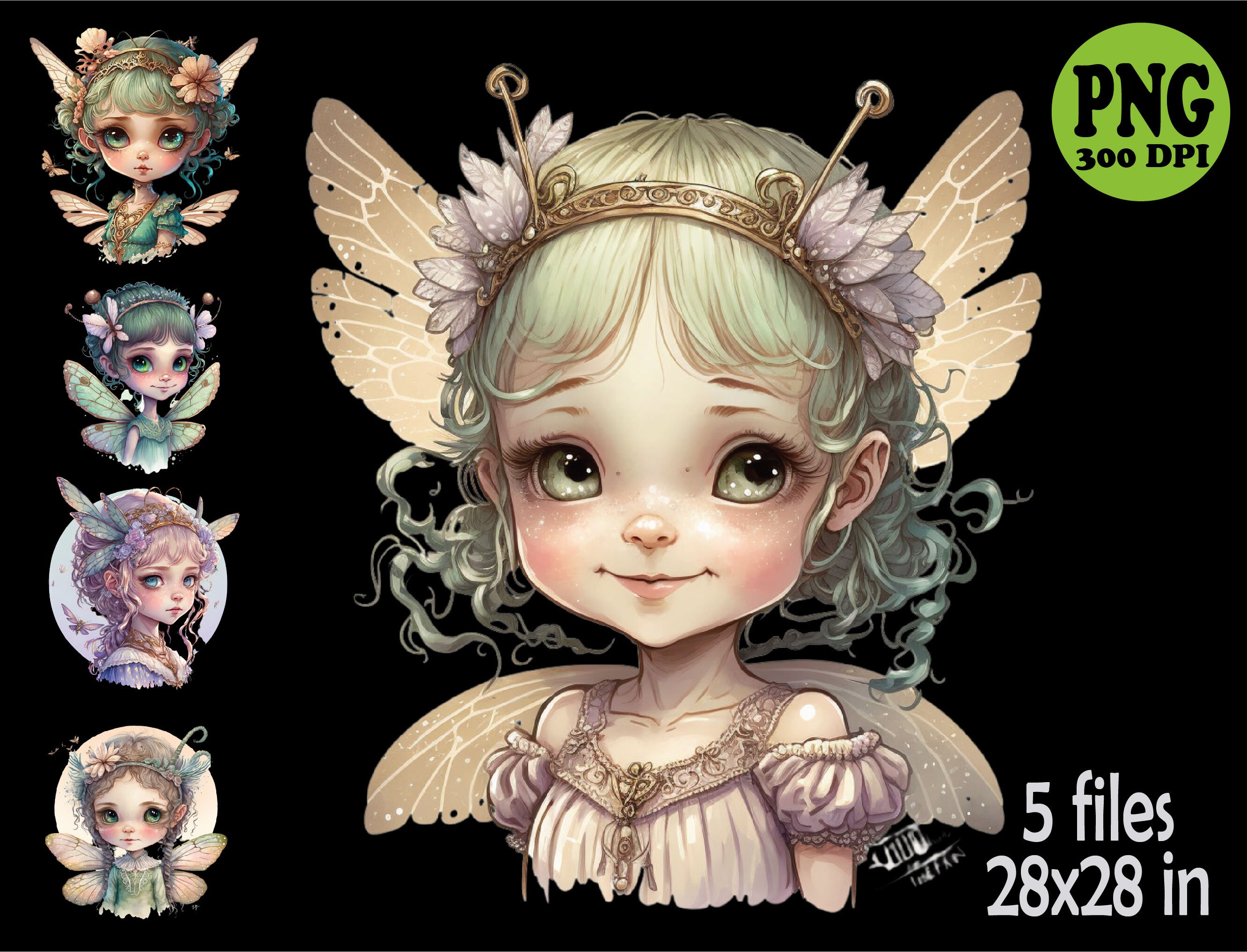 Dragonfly Princess Clipart Illustration PNG - Etsy Australia