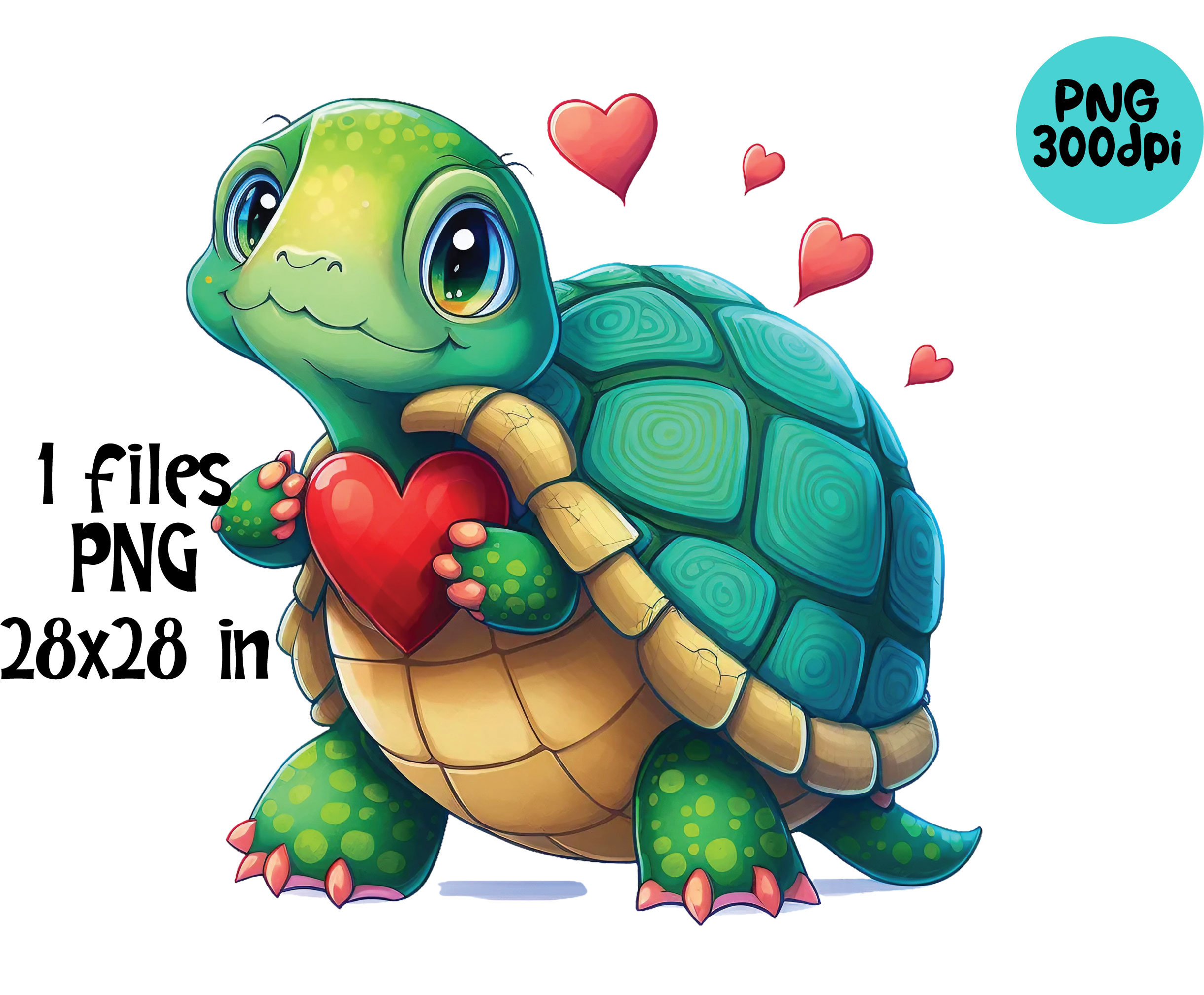 Valentine Turtle Art