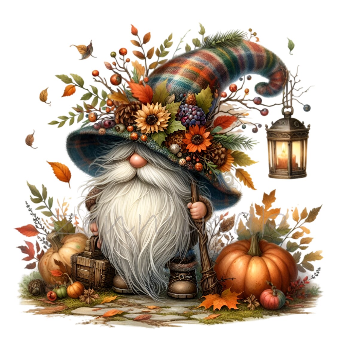 10 PNG Fall Gnome Autumn Sublimation, Plaid Garden Pumpkin Clipart - Etsy