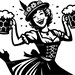 9 SVG Beer Girl SVG – Bavarian Barmaid Cut File – Traditional Dress ...