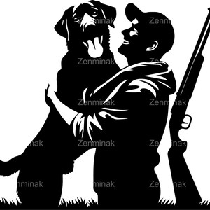 4 SVG Man and Dog SVG – Pet Love Cut File – Silhouette Clipart for ...