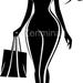 8 SVG Shopping Lady SVG – Woman in Hat With Bags Silhouette Cut File ...