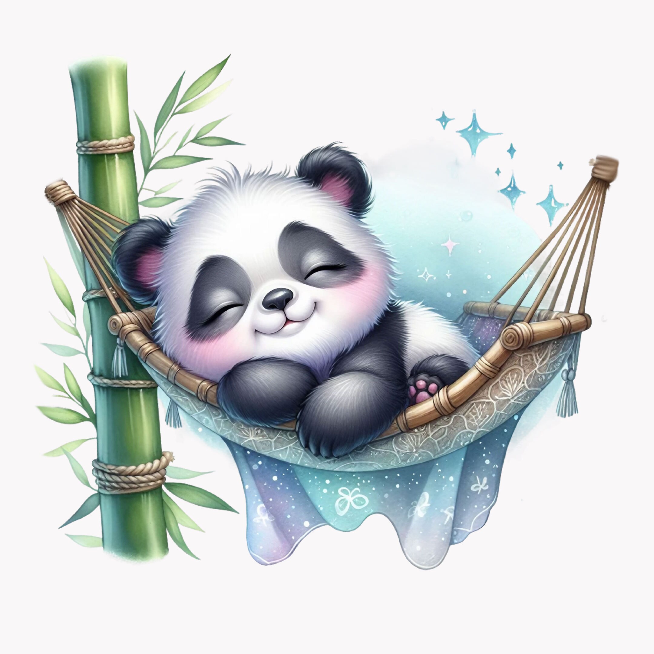 10 PNG Sleeping Panda PNG – Cute Baby Panda in Hammock – Adorable ...
