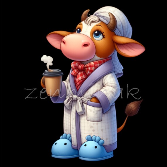 Clipart Di Mucche Carine Mucca E Vitello Vettoriali, Illustrazioni E