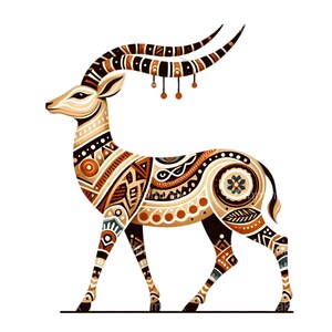 15 Tribal Antelope PNG Clip Art, African Animal Illustration, Ethnic ...