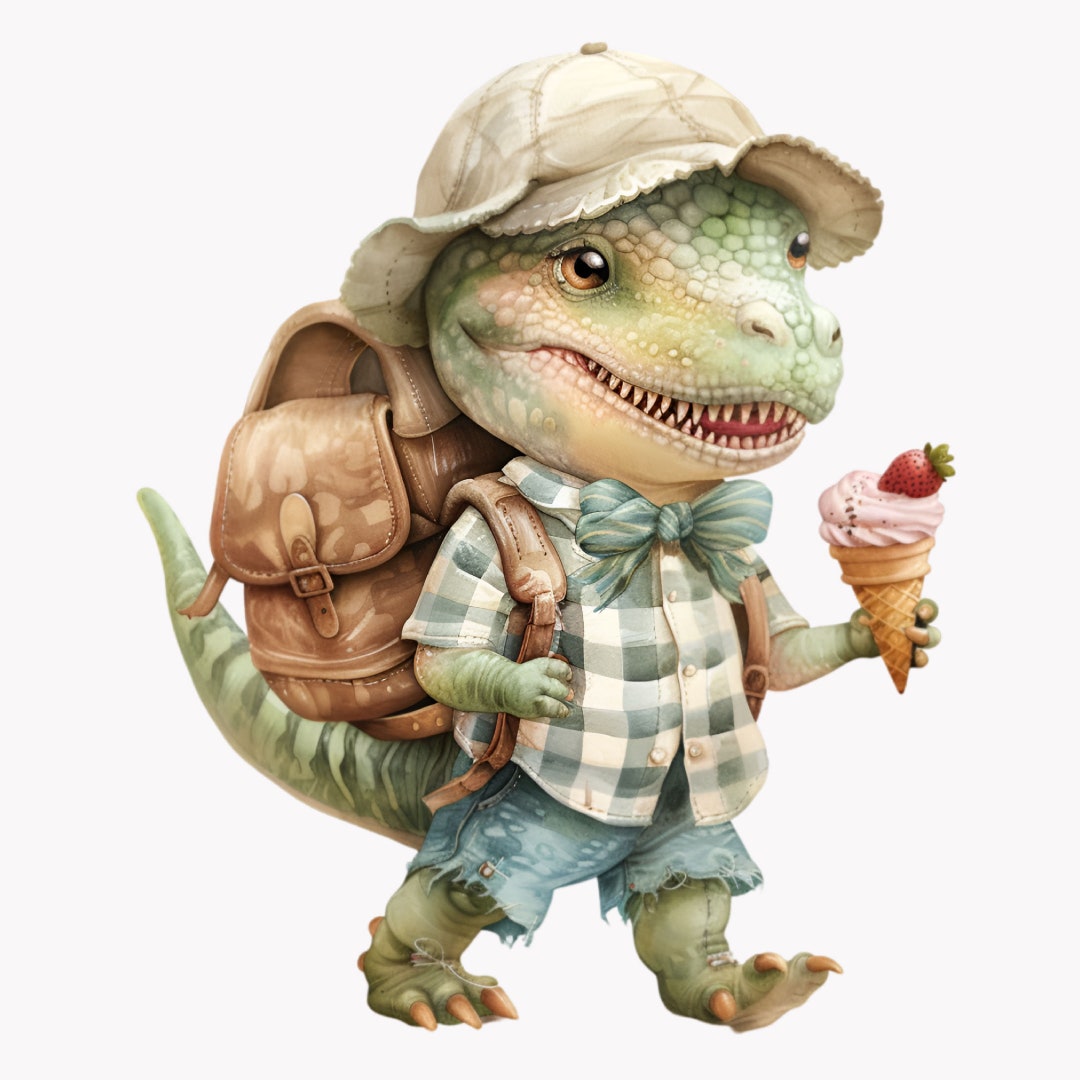 Dinosaur Clipart, Back to School, Baby Dinosaur PNG, Birthday Clipart ...