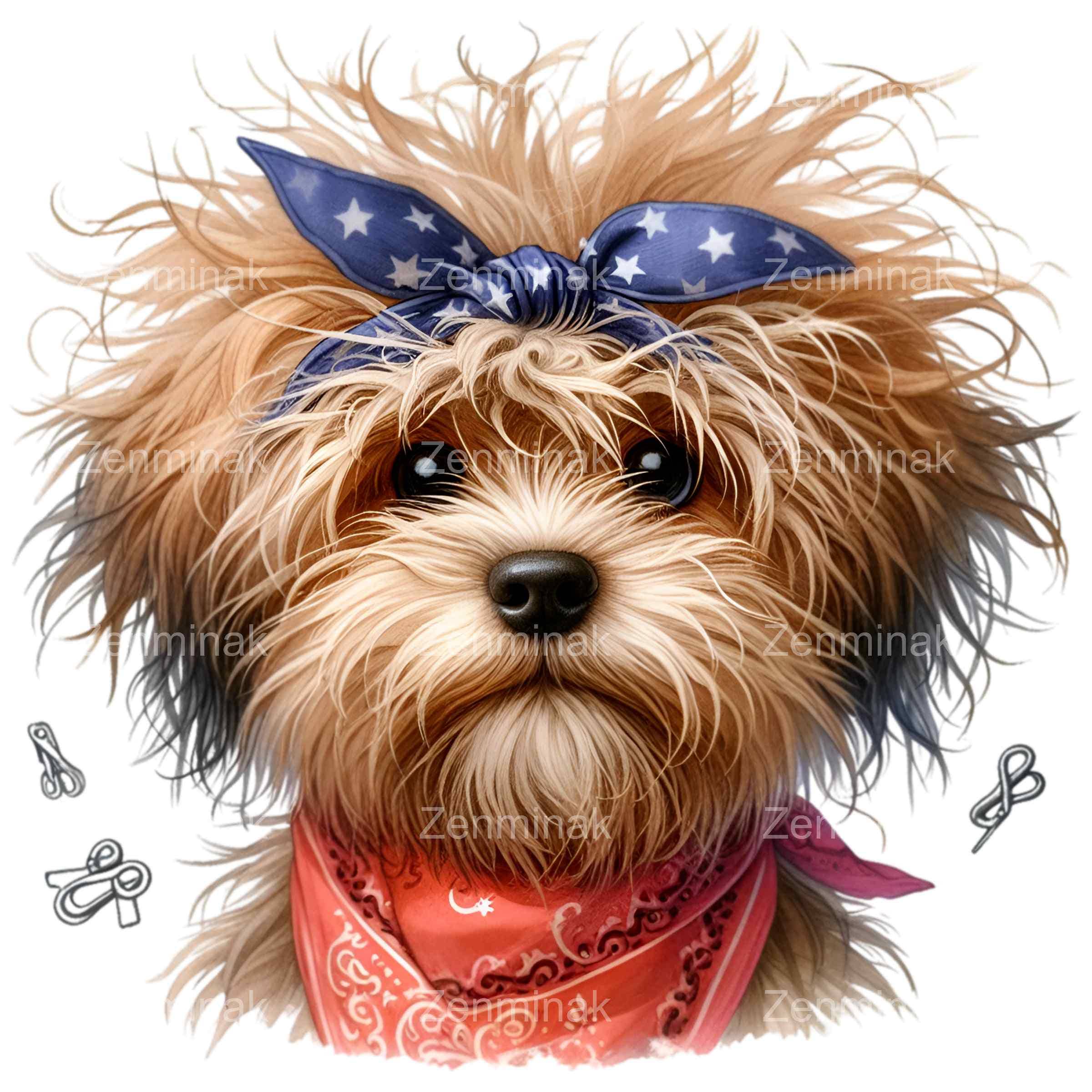 12 PNG Cute Dog PNG – Scruffy Puppy Clipart With Blue Bandana for Dog ...