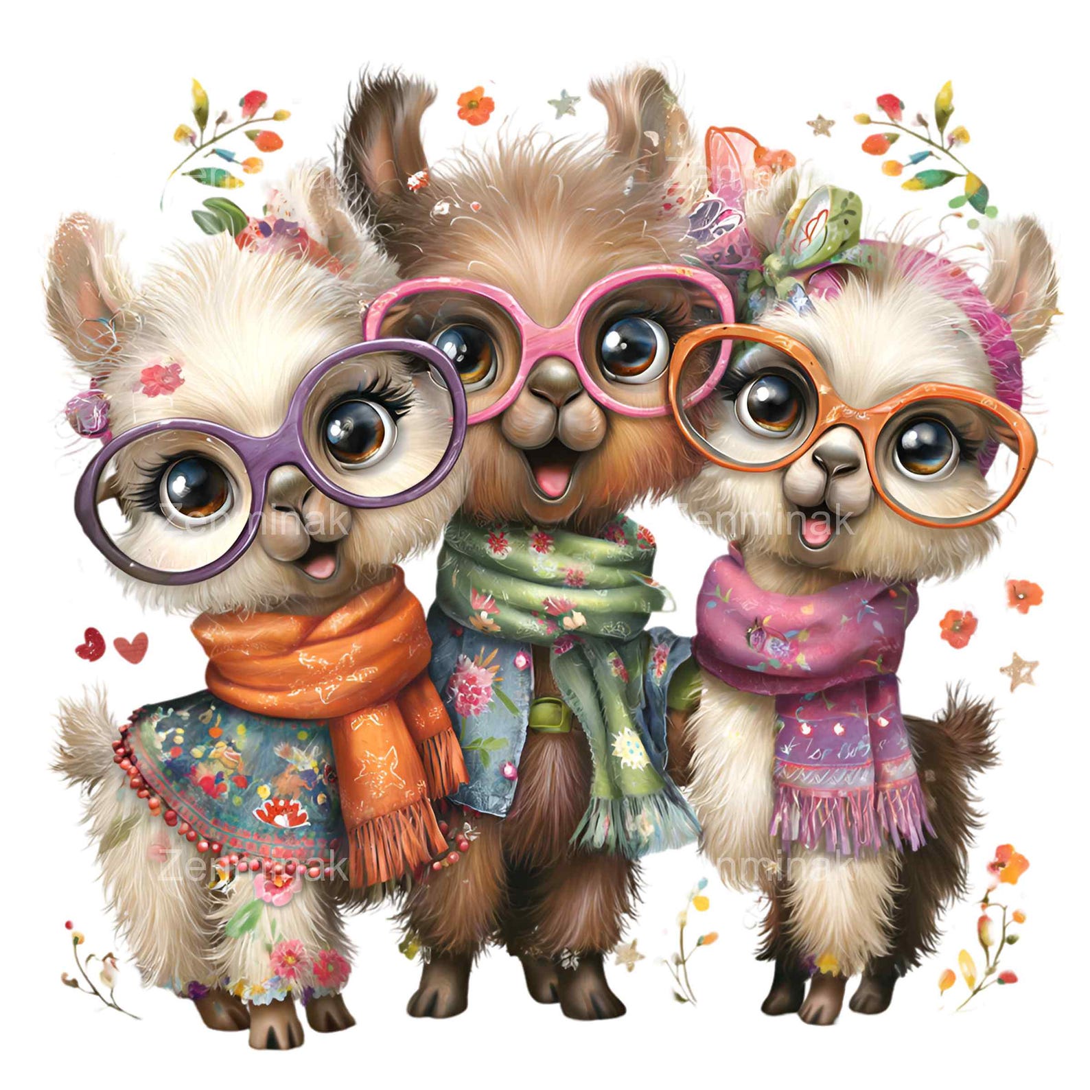 15 PNG Birthday Llamas – Cute Llama PNG – Party Animal Clipart With ...