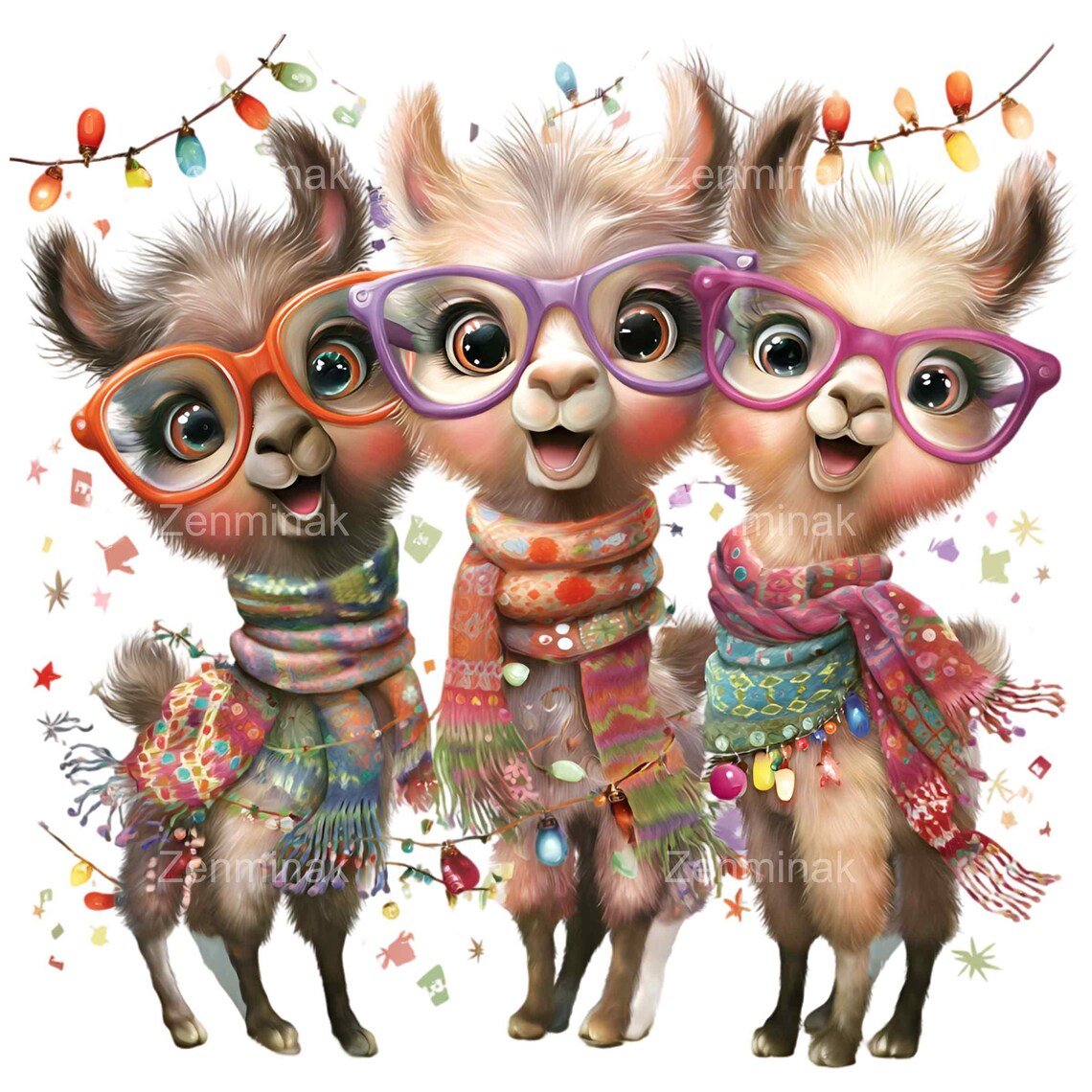 15 PNG Birthday Llamas – Cute Llama PNG – Party Animal Clipart With ...