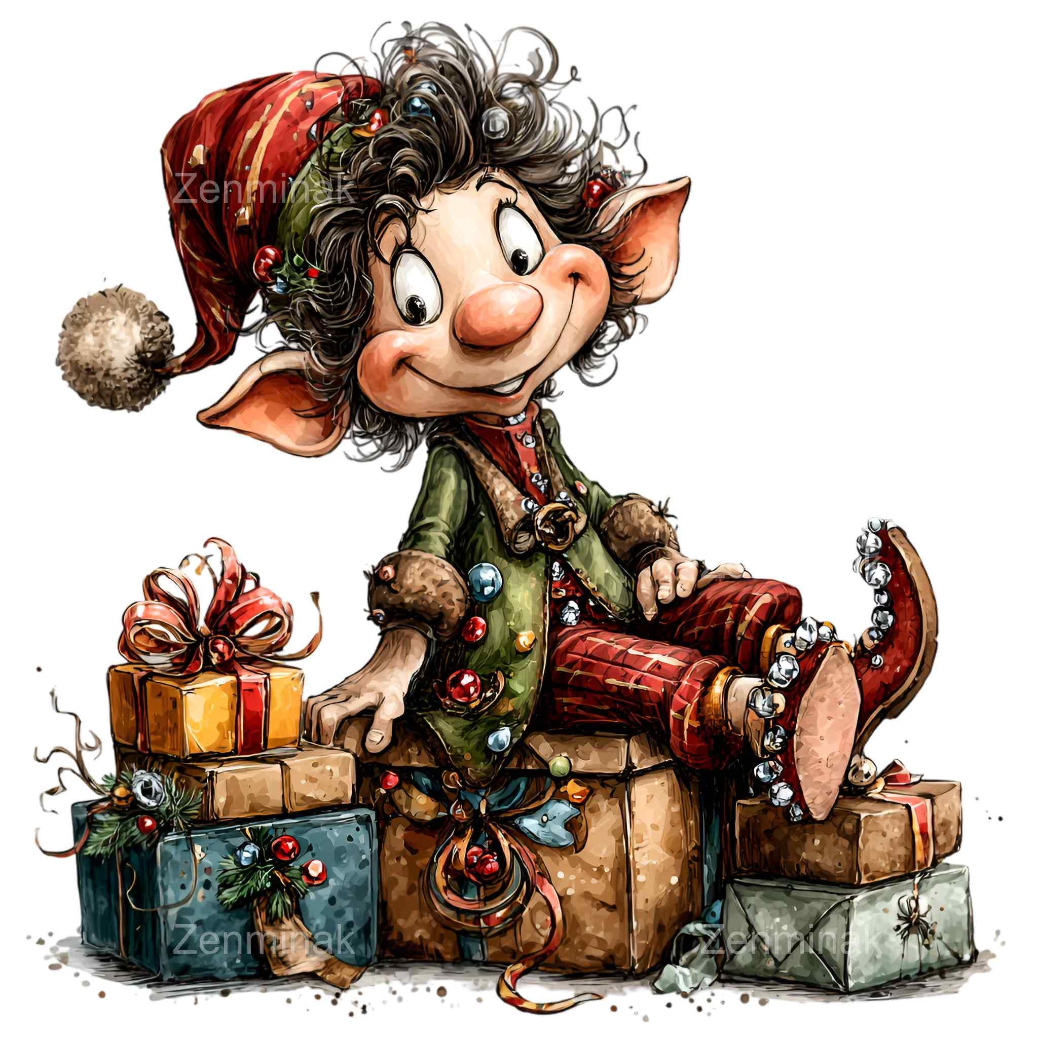 15 PNG Winter Elf Clipart – Cute Holiday PNG – Festive Digital Art for ...