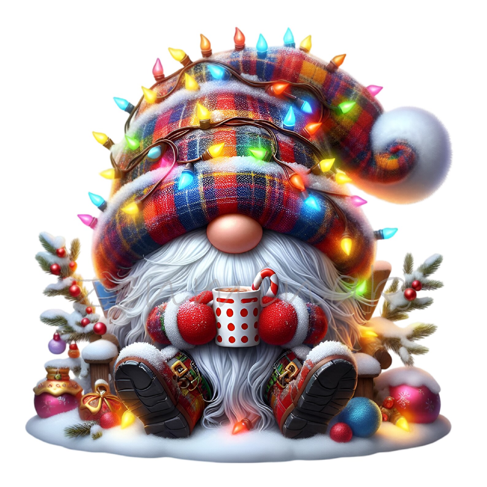 10 PNG Holiday Gnome Clipart – Winter Gnome PNG – Hot Cocoa Christmas ...