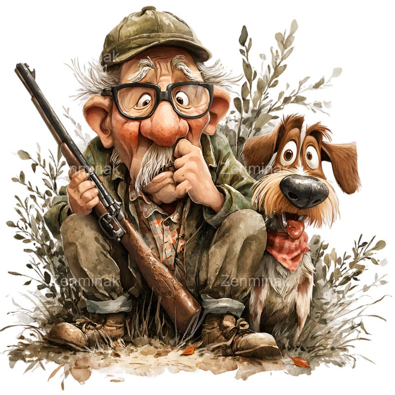 Senior Old Dog Clip Art - Etsy