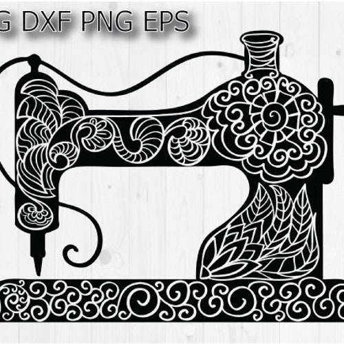 Vintage Mandala Sewing Machine. Printable Zentangle Coloring - Etsy