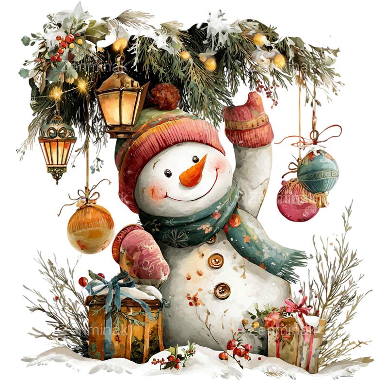18 PNG Funny Snowman – Cute Christmas Clipart – Whimsical Holiday Art ...