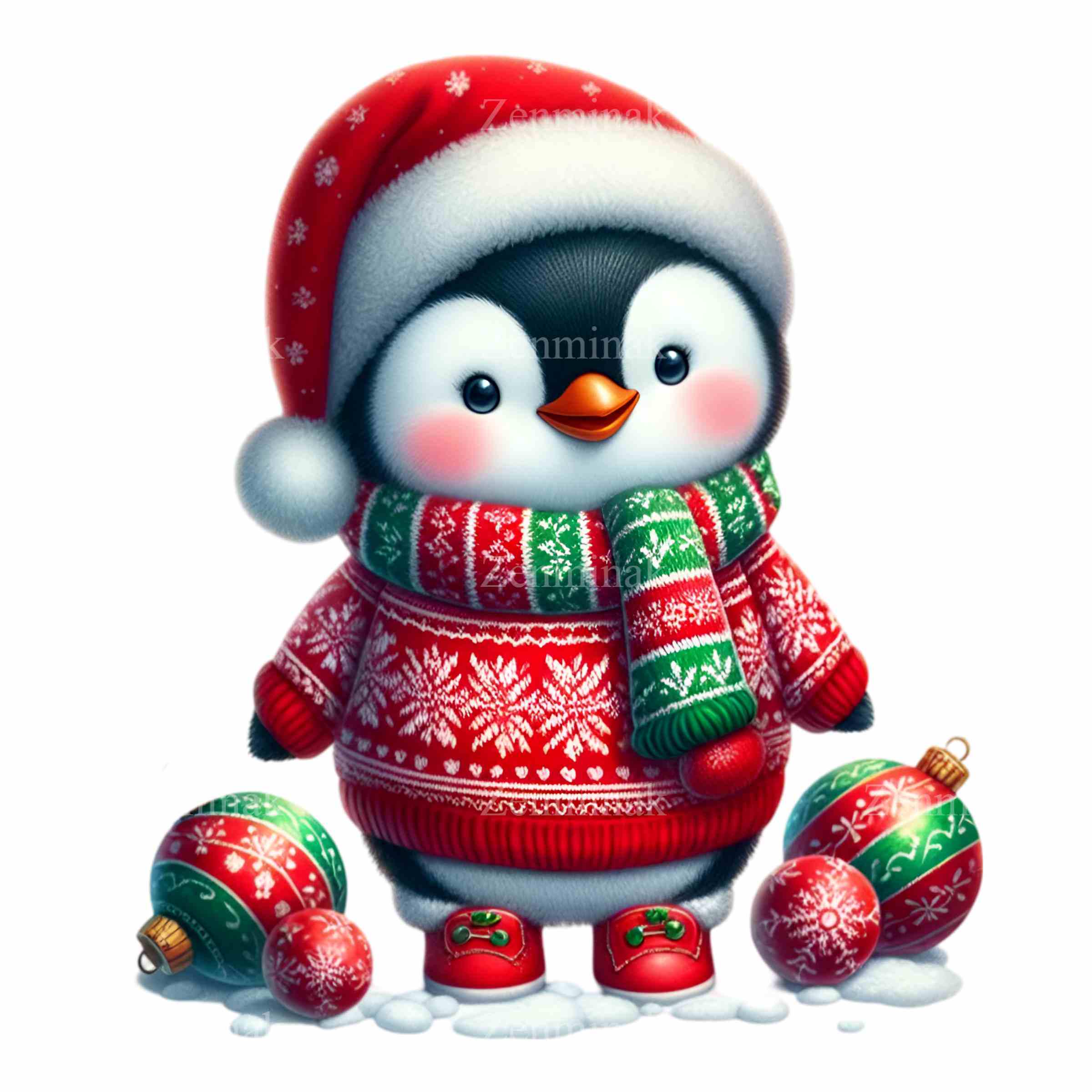 15 PNG Baby Penguin Clipart – Christmas Penguin PNG – Holiday Ornament ...