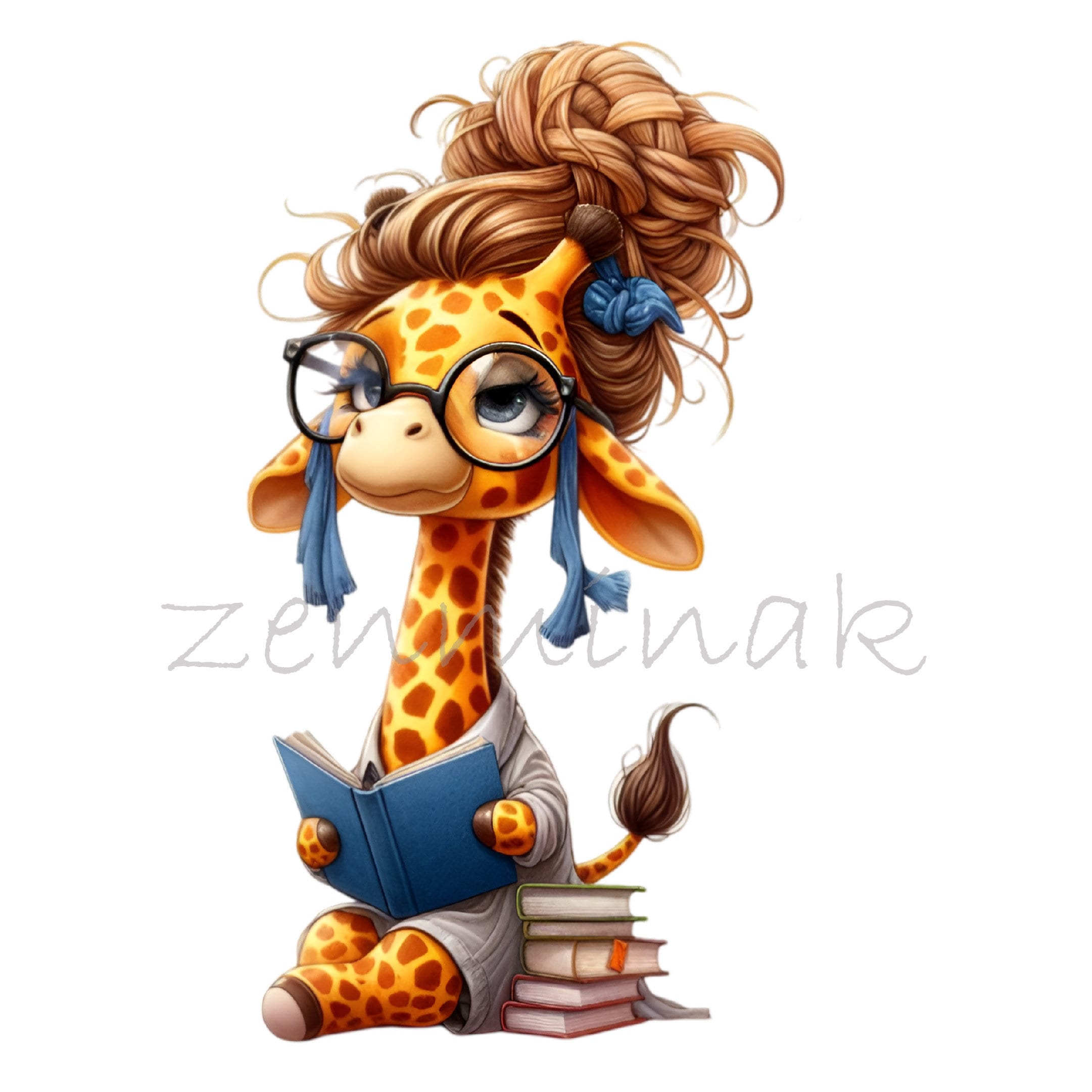 15 PNG Giraffe Teacher Clipart, Back to School Animal Education - Etsy