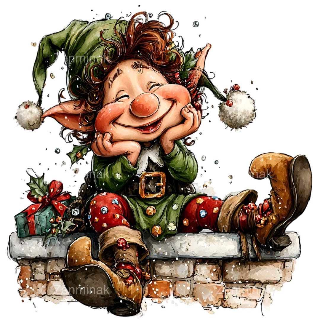 15 PNG Winter Elf Clipart – Cute Holiday PNG – Festive Digital Art for ...