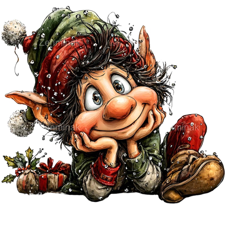 15 PNG Winter Elf Clipart – Cute Holiday PNG – Festive Digital Art for ...