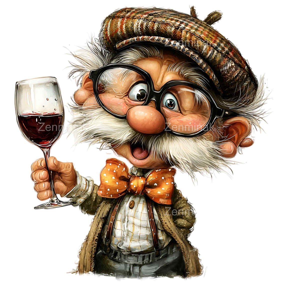 15 PNG Funny Grandpa Clipart – Old Man With Wine Glass PNG for Party ...