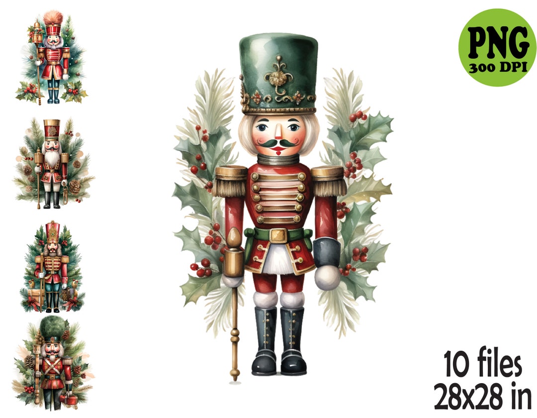Watercolor Christmas Nutcracker Clipart Illustration - Etsy