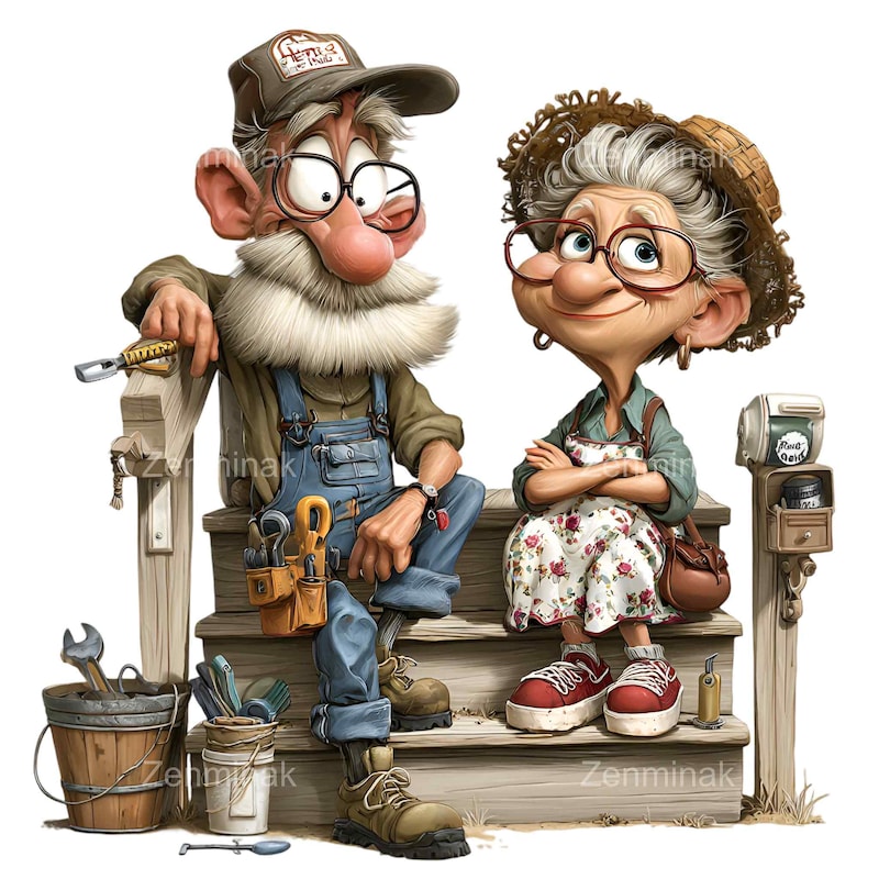 Lustige oma und opa bilder - Etsy.de