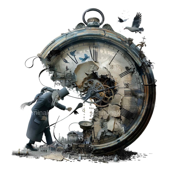 8 Steampunk Wall Clock - Etsy UK