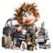 16 PNG Red-haired Mechanic Boy – Funny Cartoon Car Repair Clipart for ...
