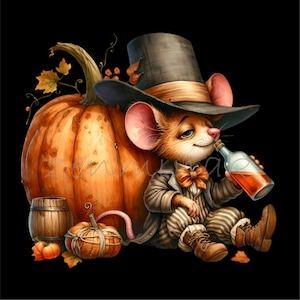 15 Drunk Mouse Cartoon PNG Clipart - Cute Vineyard Mouse With Wine ...