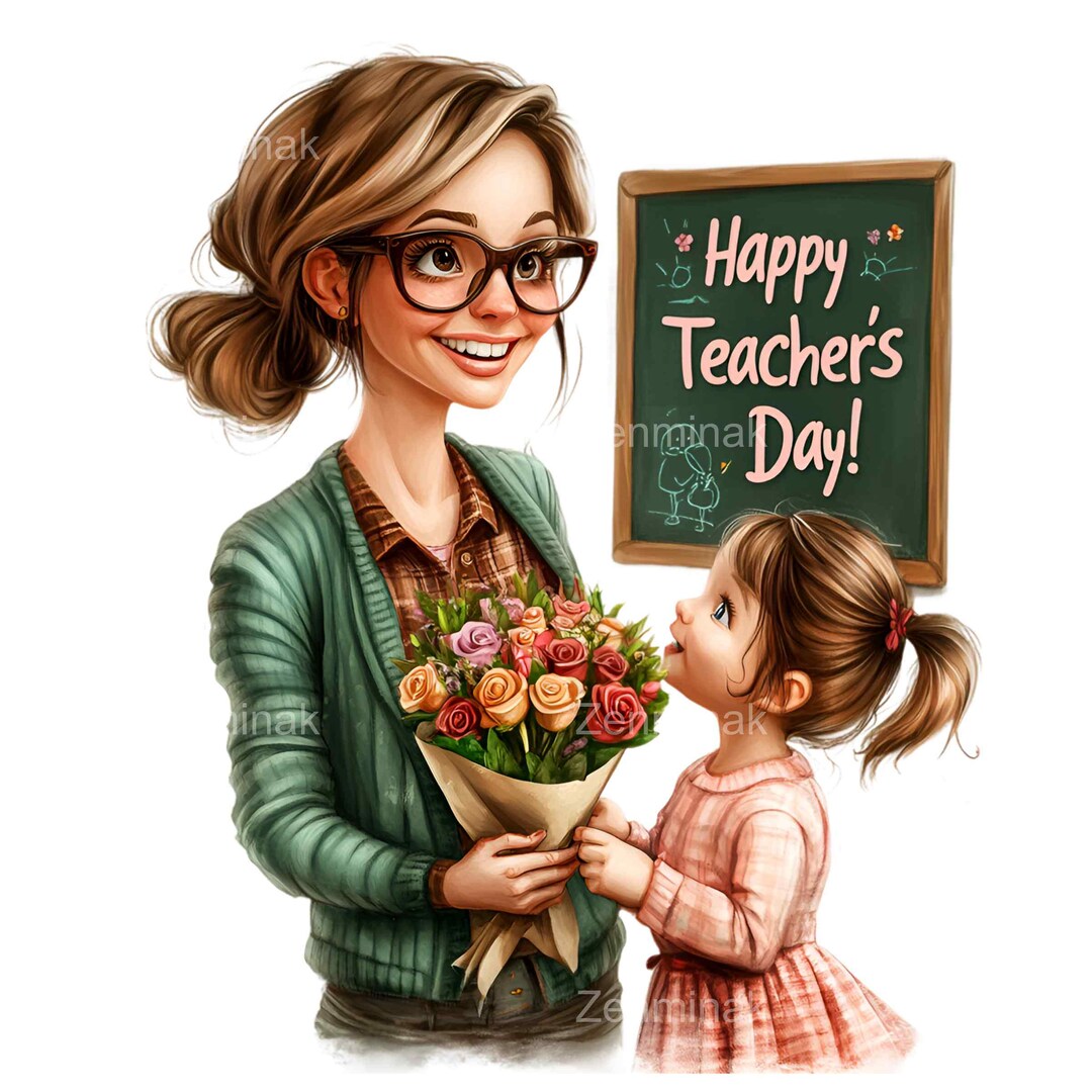 15 PNG Teacher Appreciation Clipart – Teacher’s Day PNG – Cute Child ...