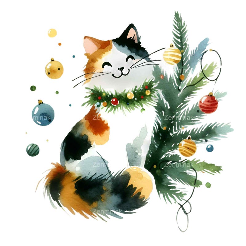 Cat Christmas - Etsy