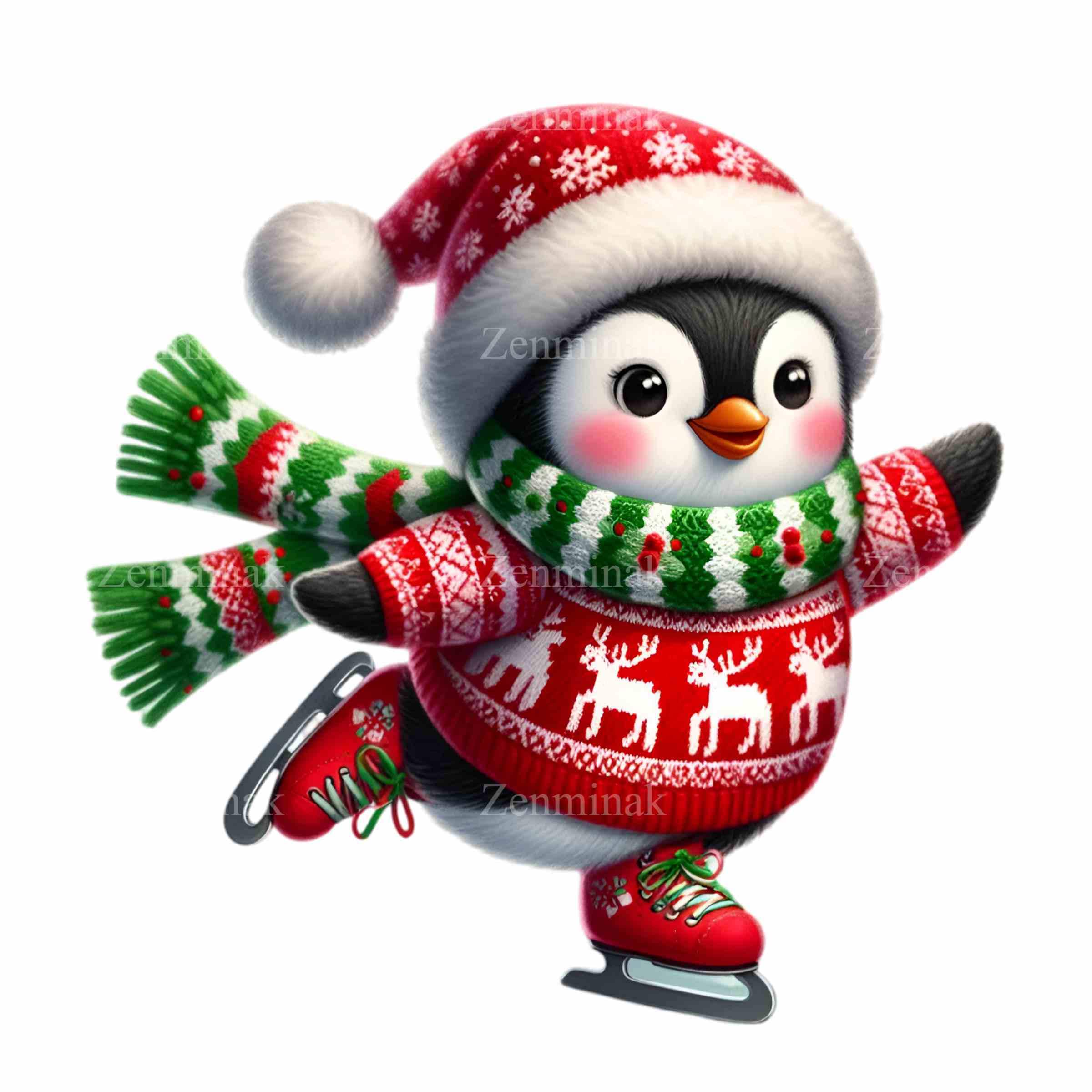 15 PNG Baby Penguin Clipart – Christmas Penguin PNG – Holiday Ornament ...