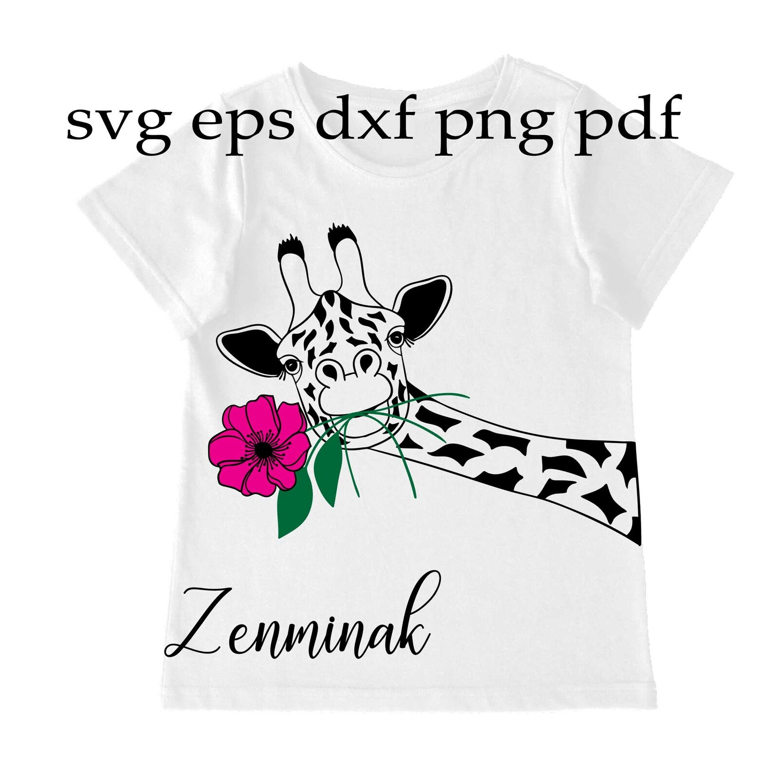 Giraffe svg flower svg kids svg children svg funny svg | Etsy