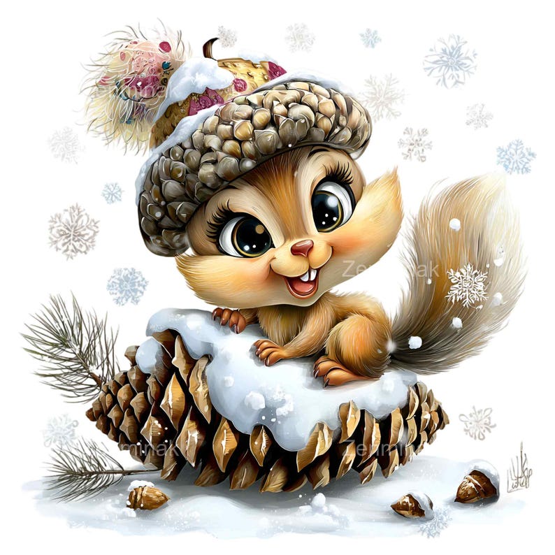 16 PNG Winter Squirrel Clipart – Cute Snow Animal for Kids Crafts and ...