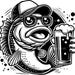 5 Beer Drinking Fish SVG, Funny Fishing Digital Cut File, Cool Fish ...