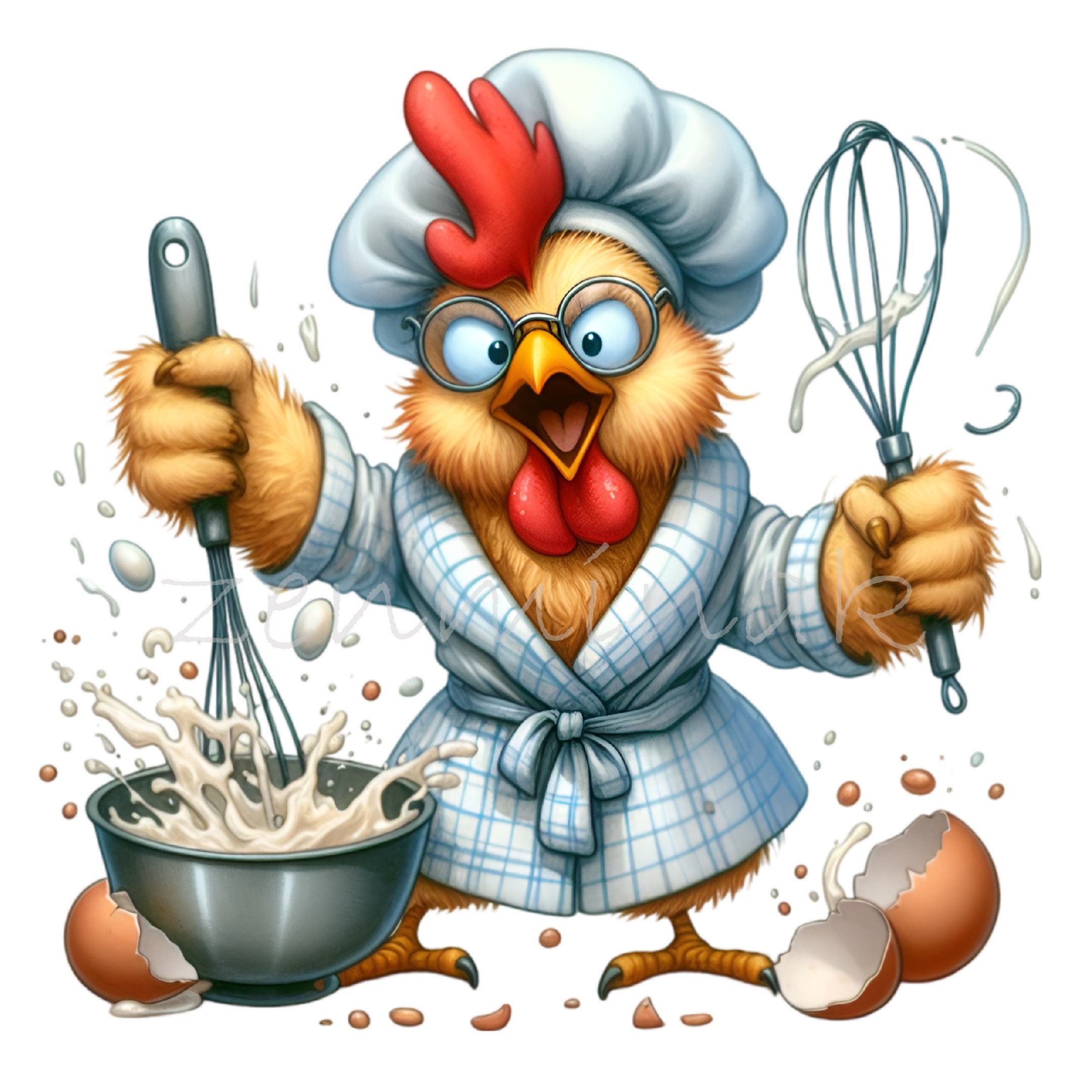 14 PNG Baking Rooster, Farmhouse Kitchen Chef Clipart, Country Chicken ...
