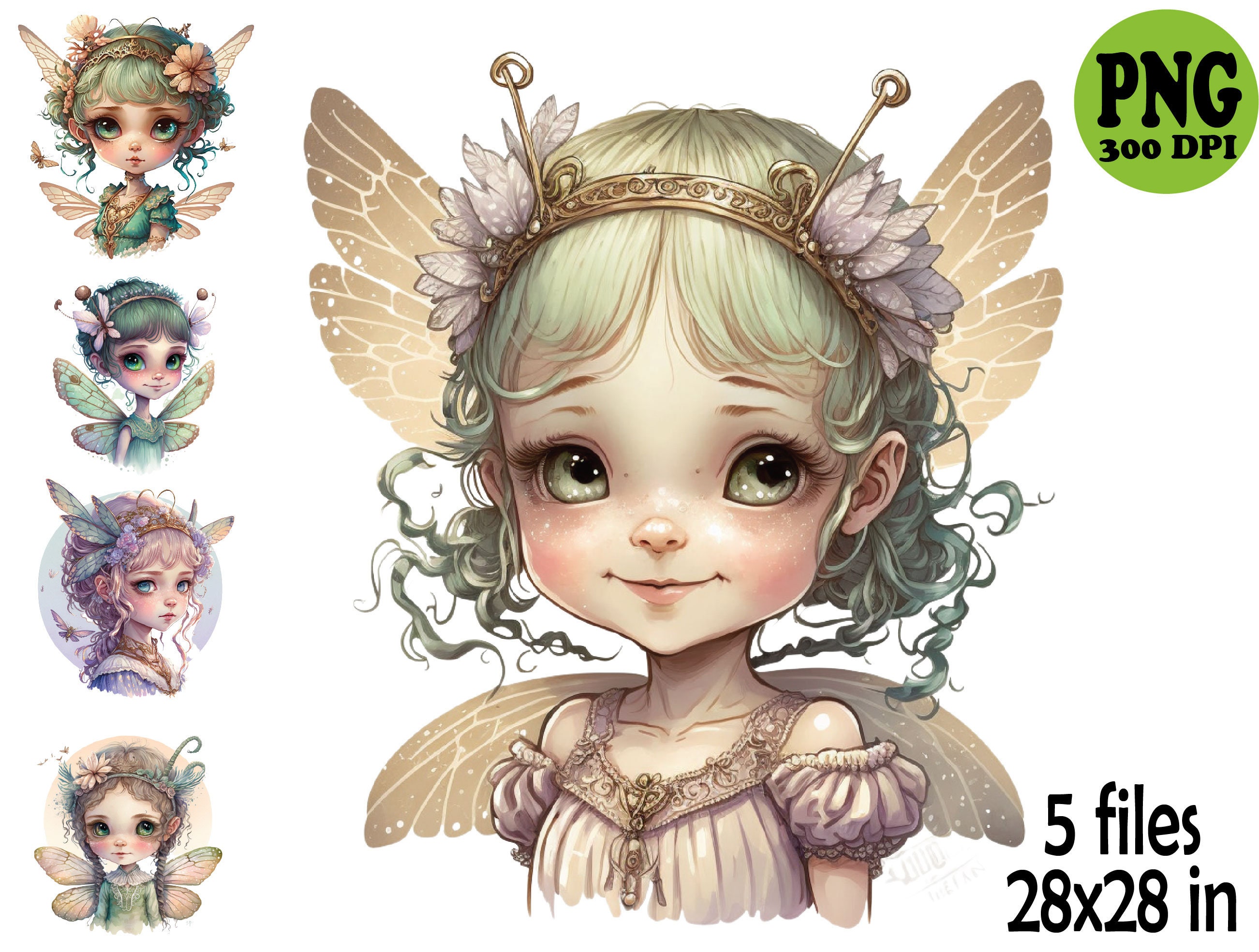 Dragonfly Princess Clipart Illustration PNG - Etsy Australia