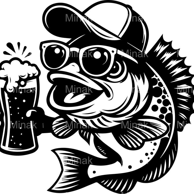 Bass Fish Svg - Etsy
