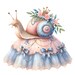 Princess Snail Clipart 14 PNG Adorable Cartoon Snail With Crown and ...