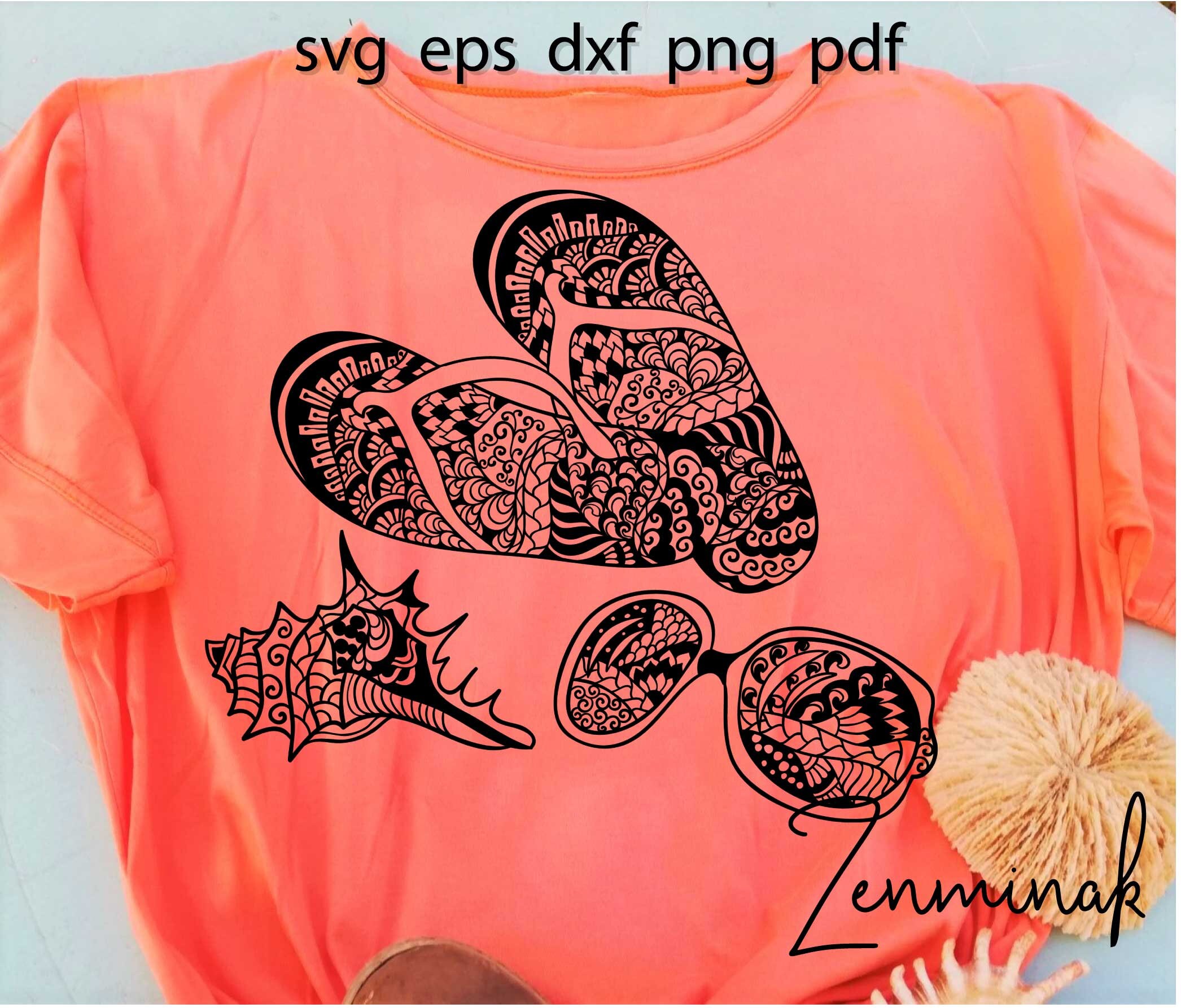 Mandala Tropical Summer Beach Vacation Svg - Etsy