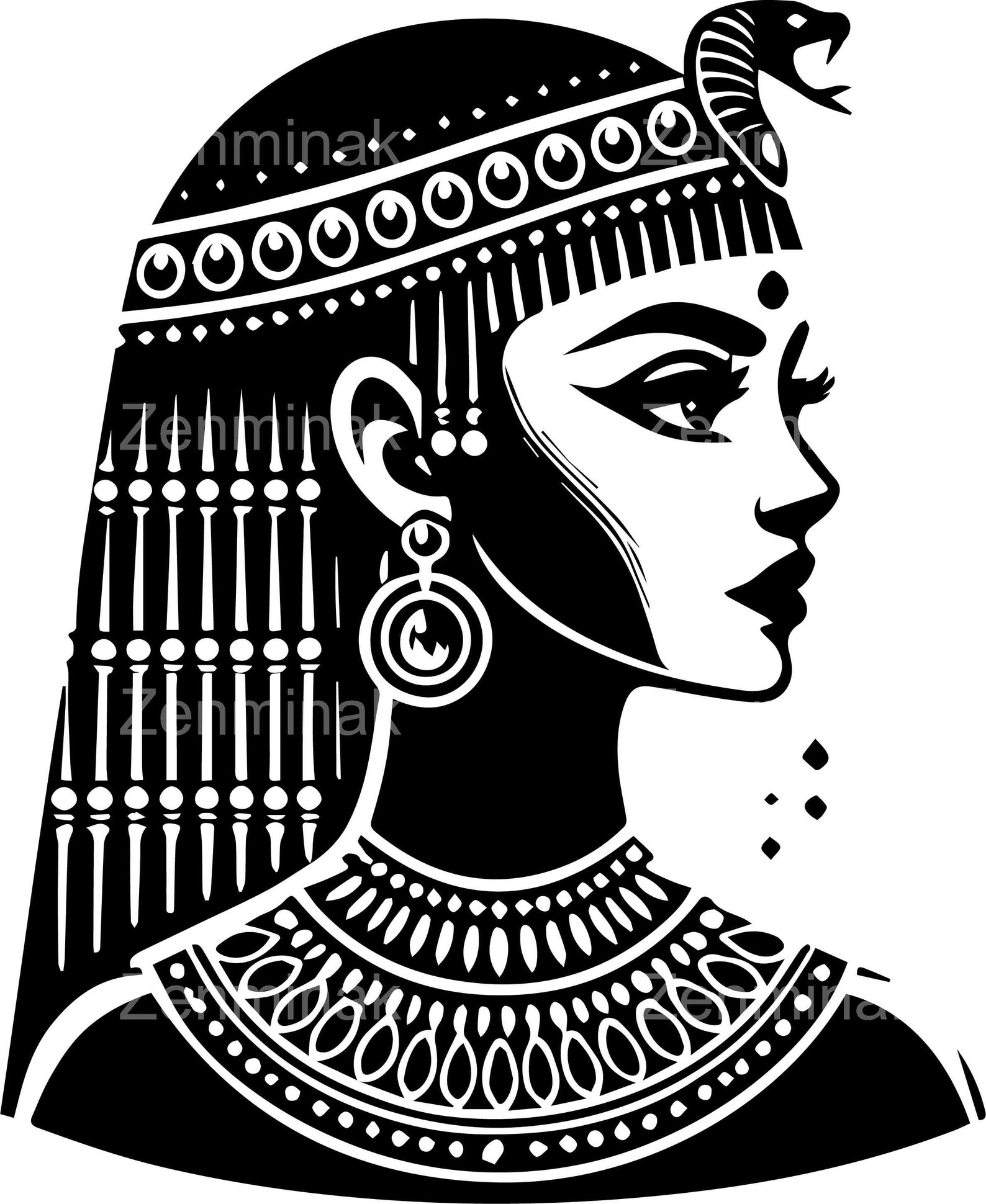 10 SVG Egyptian Queen SVG – Cleopatra Head Cut File – Ancient Woman ...
