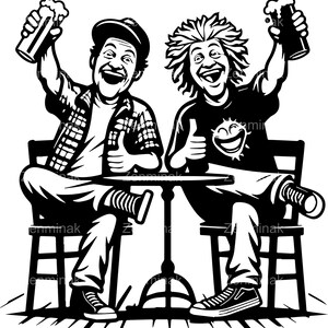 6 SVG Funny Drinking Buddies SVG, Wine and Beer Friends Cut File ...