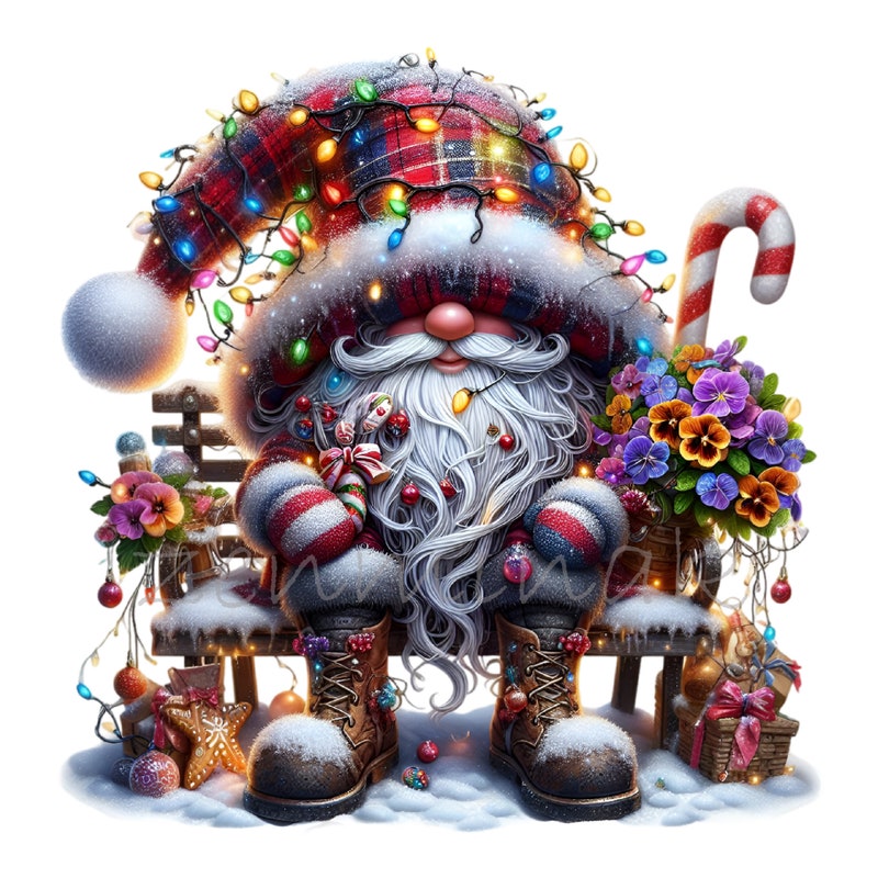 Christmas Gnomes Clipart - Etsy